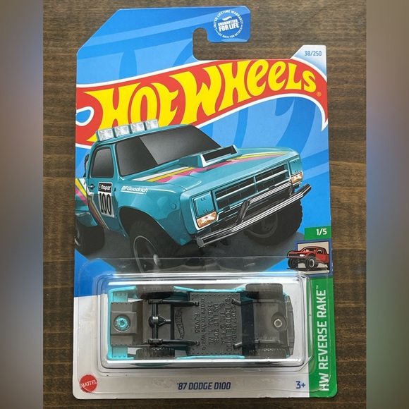 Mattel | Toys | Hot Wheels 87 Dodge D0 Diecast Car 15 Hw Reverse Rake ...